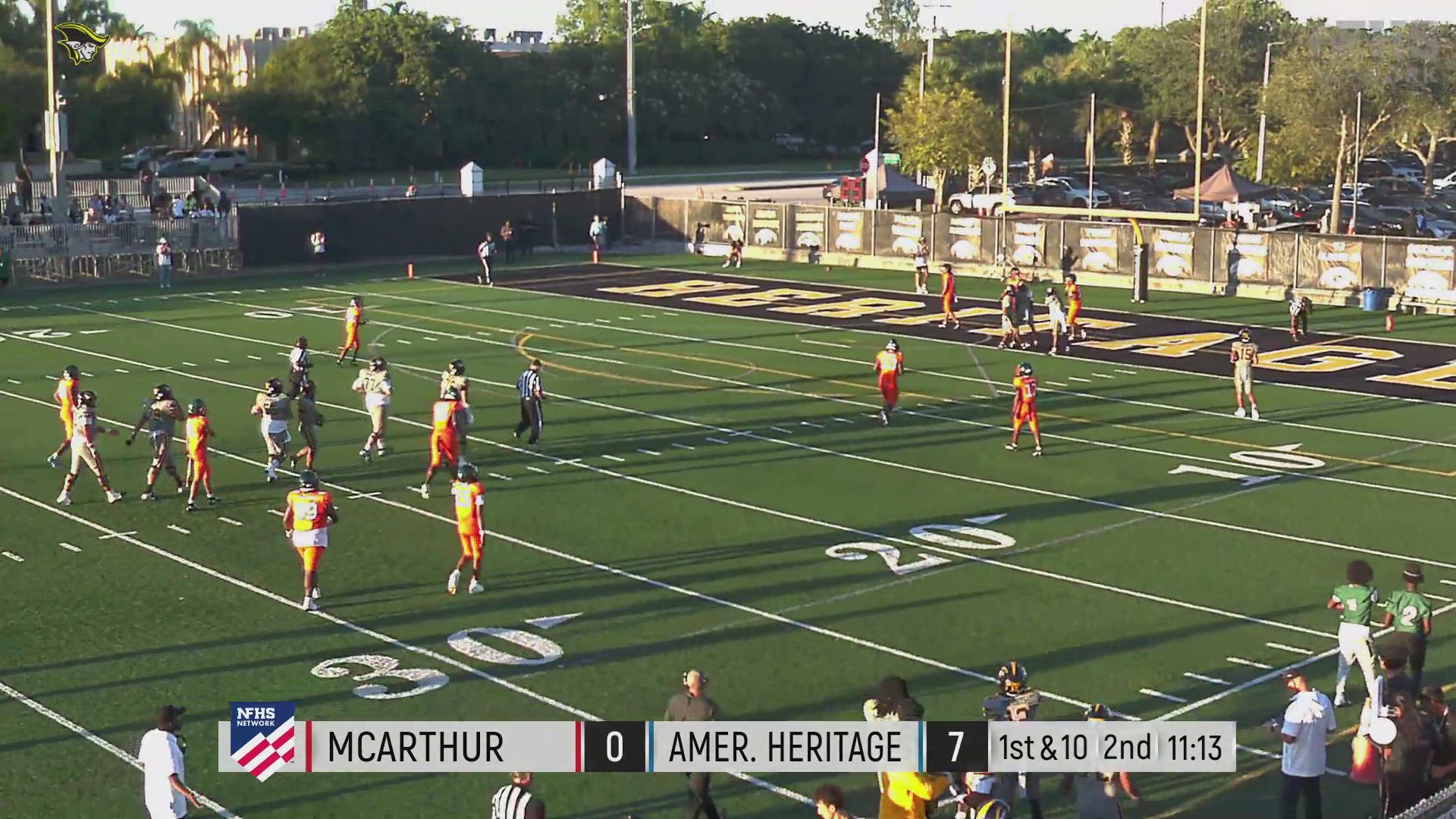 American Heritage QB Dia Bell throws touchdown pass to Jamar Denson