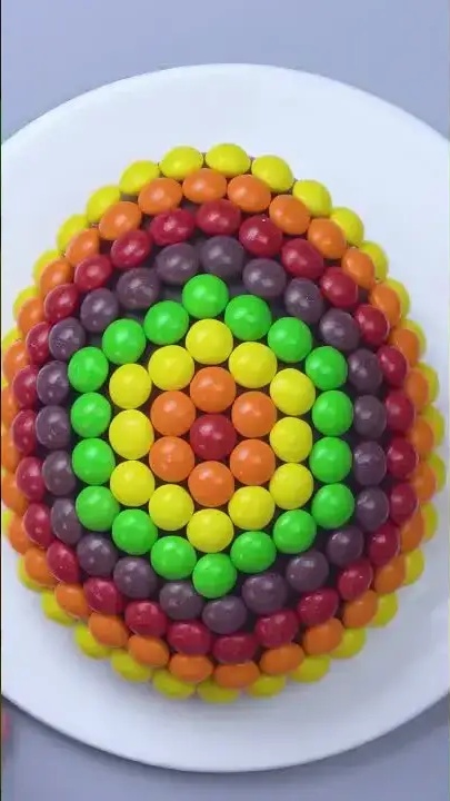 chocolate shell candy hacks with skittles and m&ms