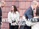 Heartwarming moment Wills embraces Rob Burrow's widow Lindsey