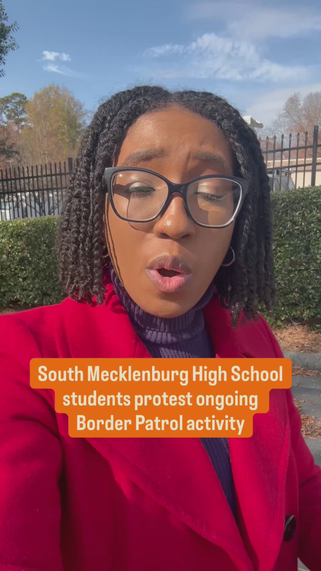 South Mecklenburg High School students protest ongoing Border Patrol ...