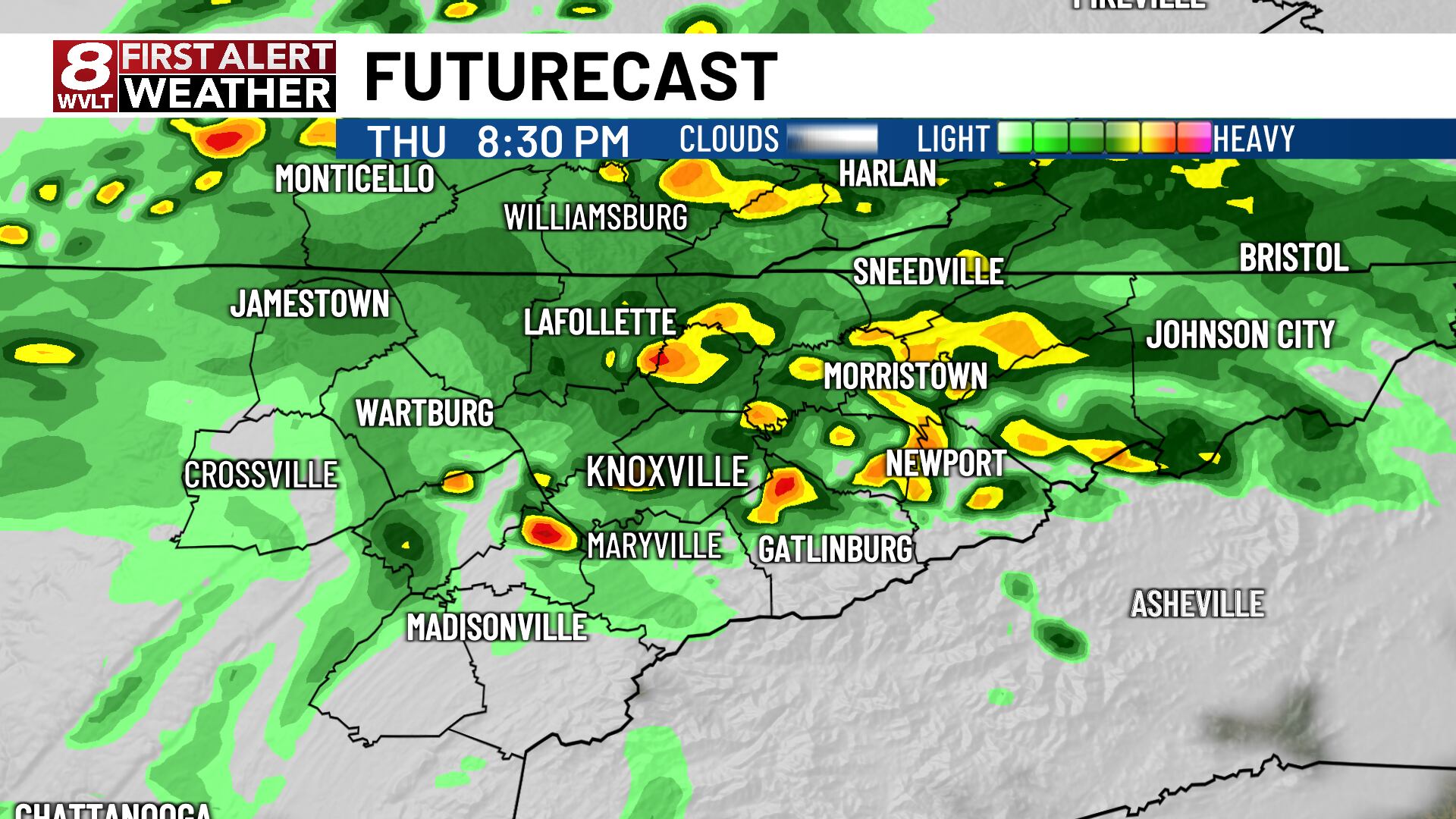Rain starts to move in for the rest of Thursday