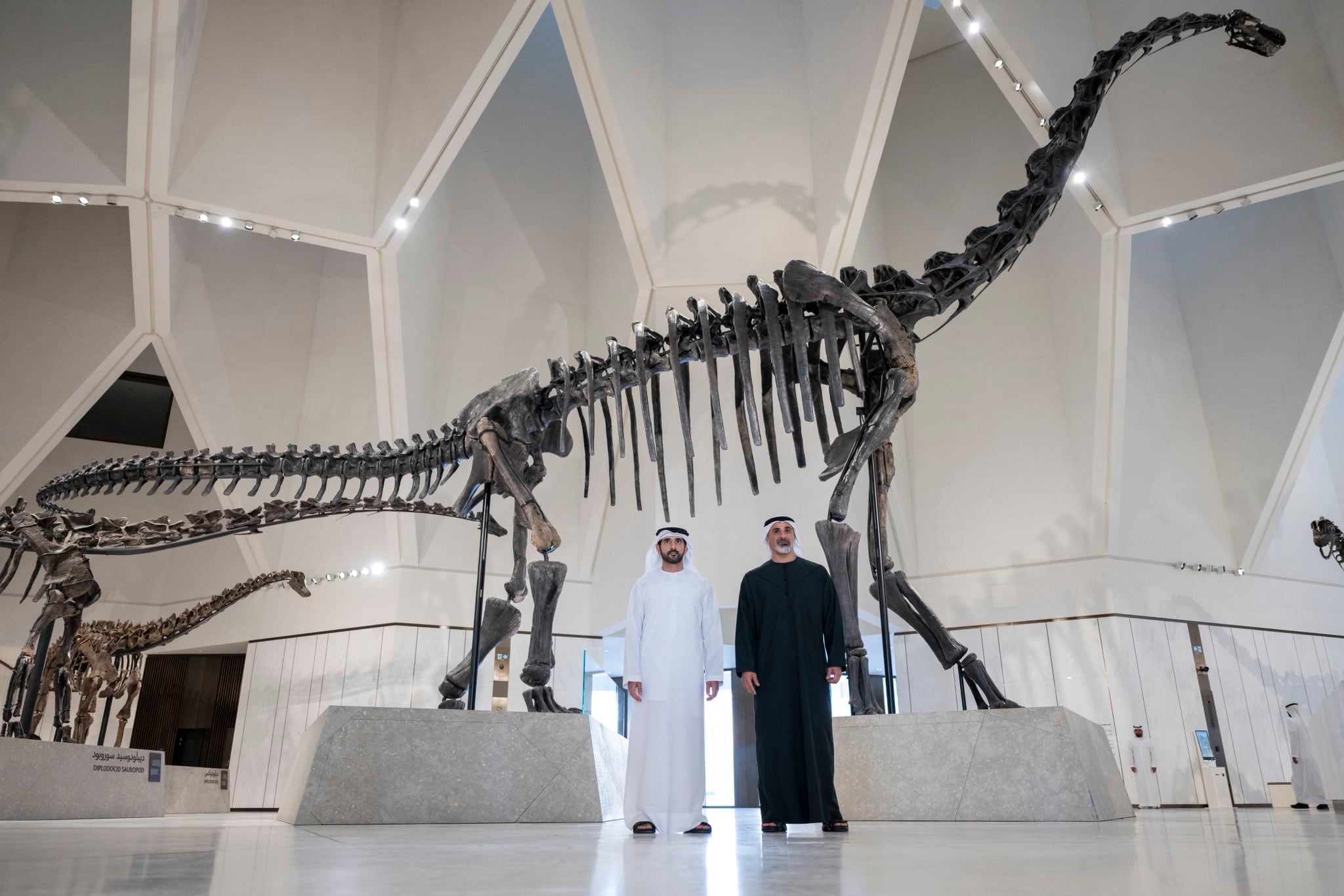 Sheikh Khaled and Sheikh Hamdan tour Natural History Museum Abu Dhabi