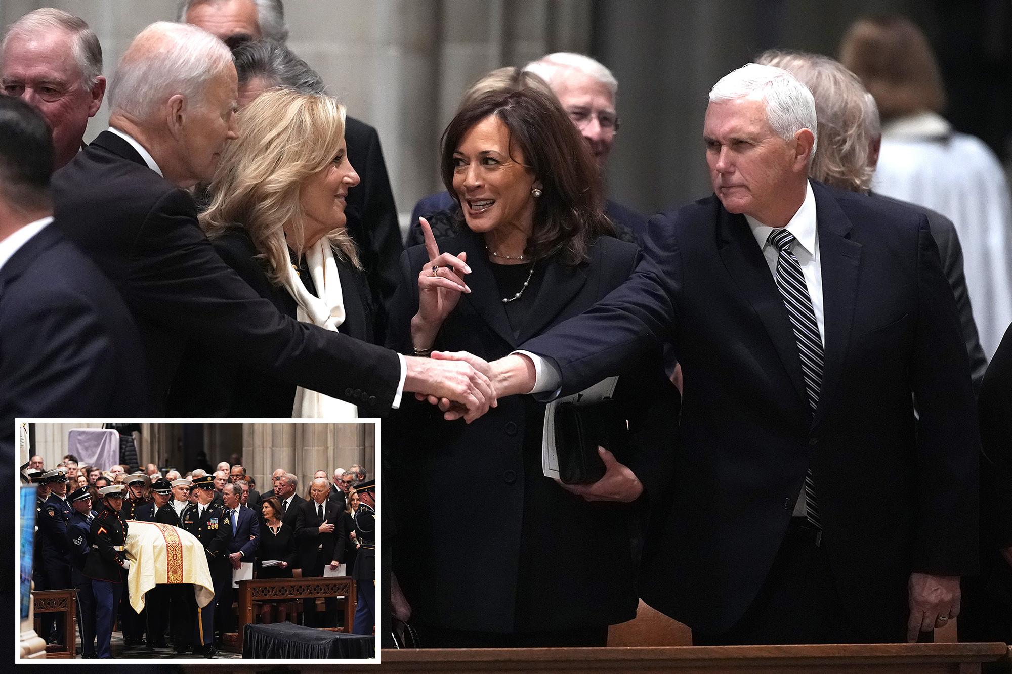 Kamala Harris and Jill Biden come face-to-face for first time since ex ...