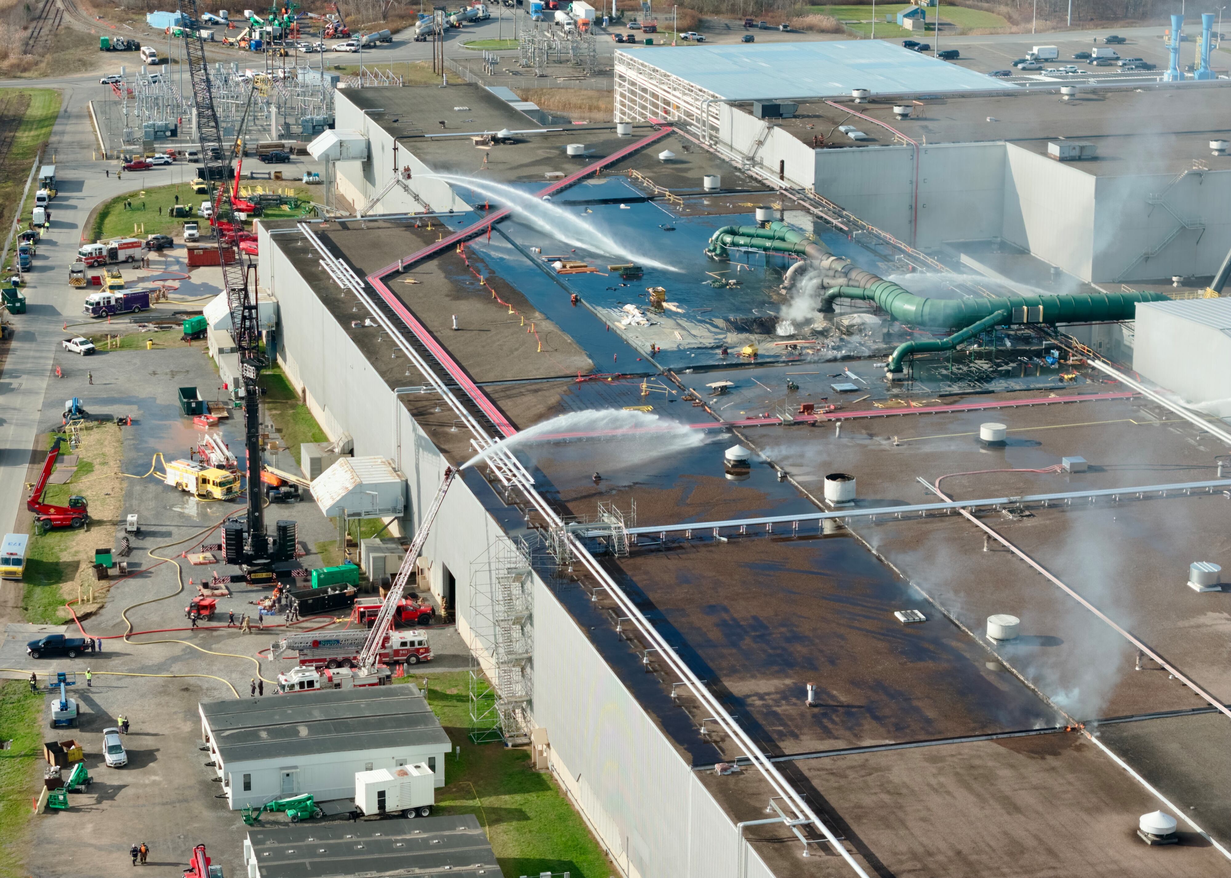 Update: Firefighters from two counties battling fire at Novelis ...