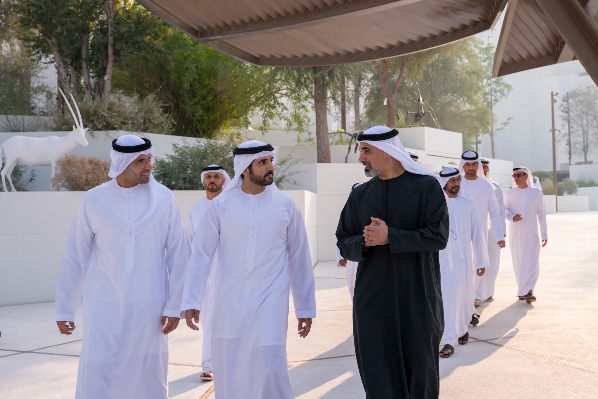 Sheikh Khaled and Sheikh Hamdan tour Natural History Museum Abu Dhabi