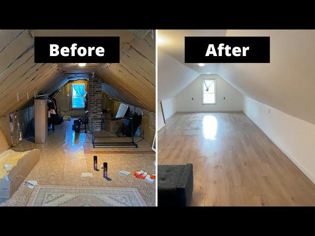 Husband Turns Old Attic Into Stunning Dream Closet for His Wife