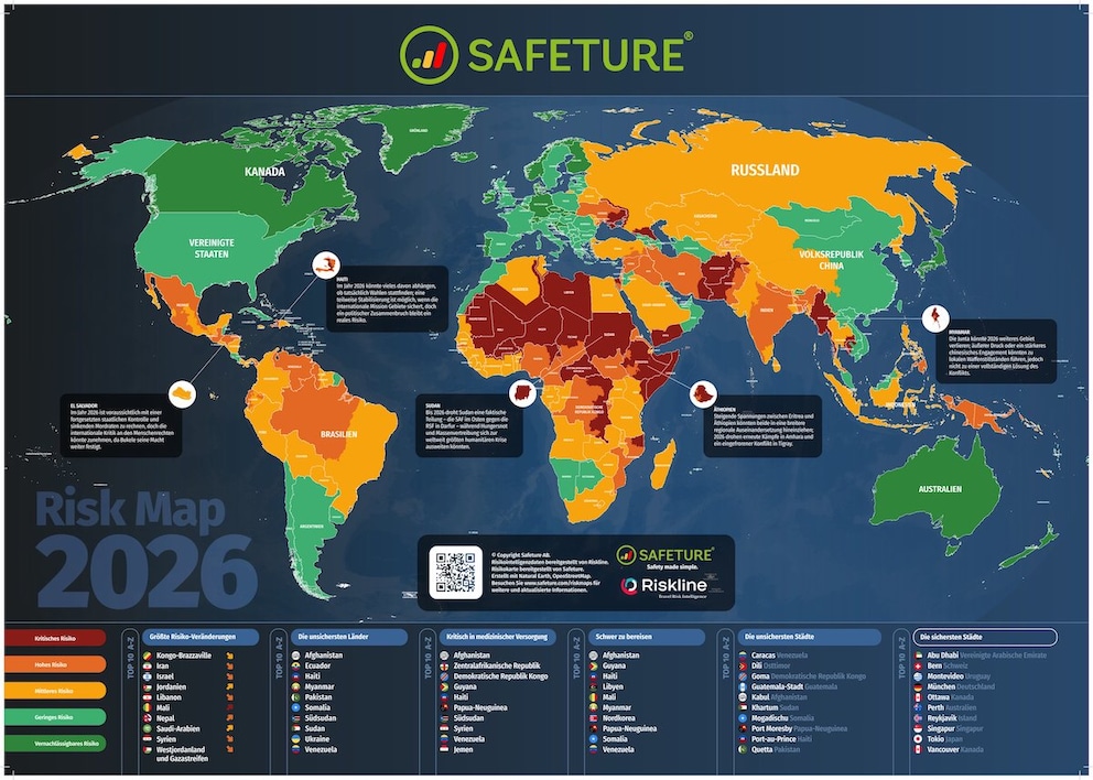 The Most Dangerous (and Safest) Countries and Cities in 2026