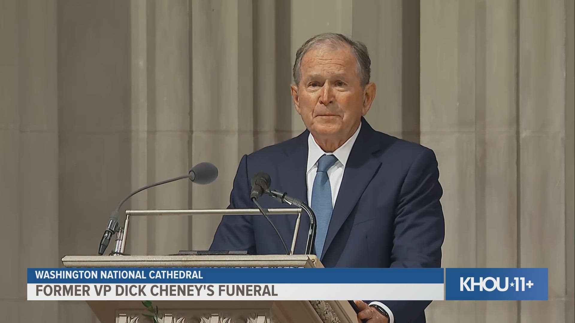 Former President George W. Bush speaks at former Vice President Dick ...