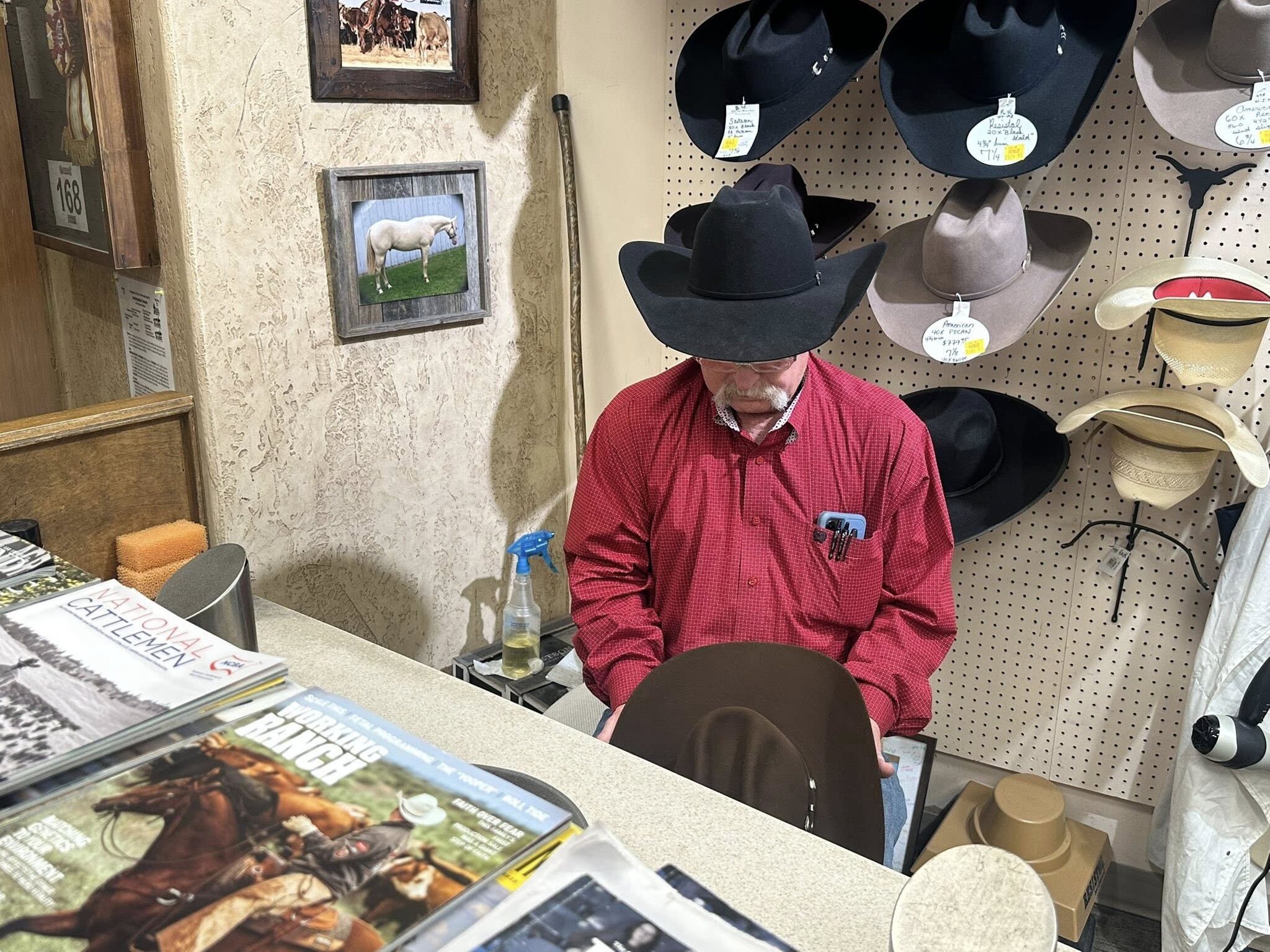 Amarillo hat creaser shaping cowboy hats for over 4 decades