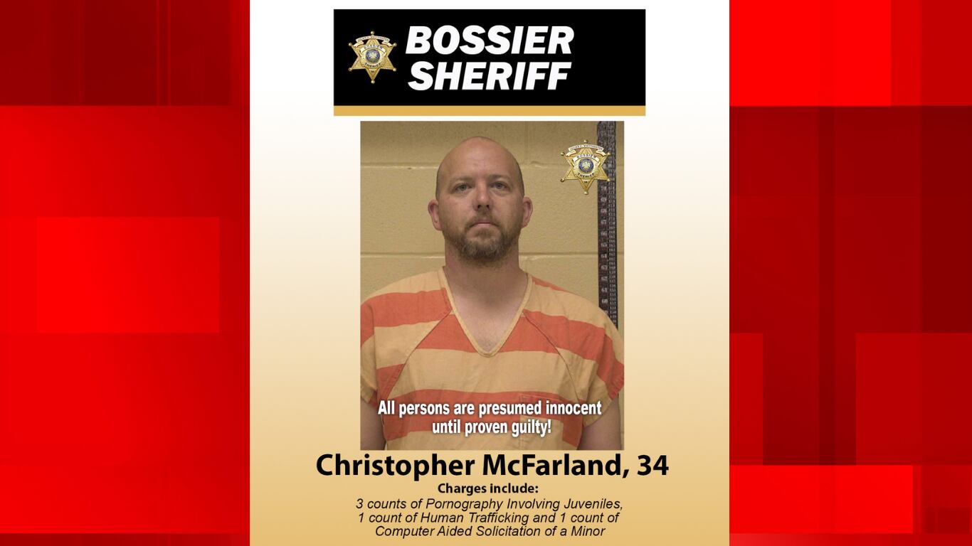 Haughton man arrested on child exploitation charges