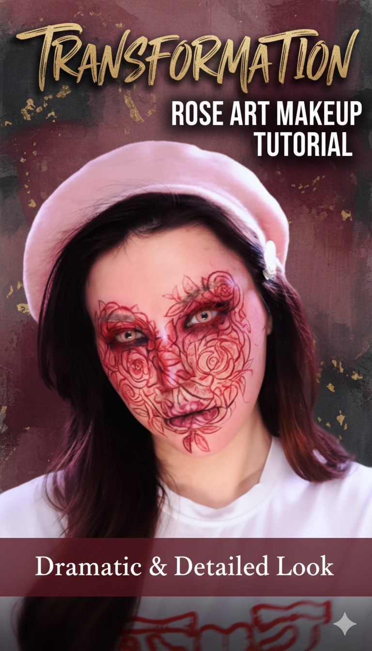 Avant-Garde Magic: How to Create Lace Printing × Edgy Valentine’s Makeup