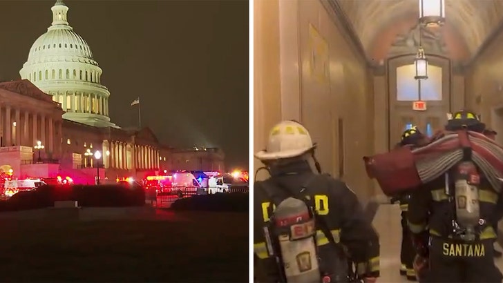 Fire sparks in US Capitol subway system, two police officers hospitalized