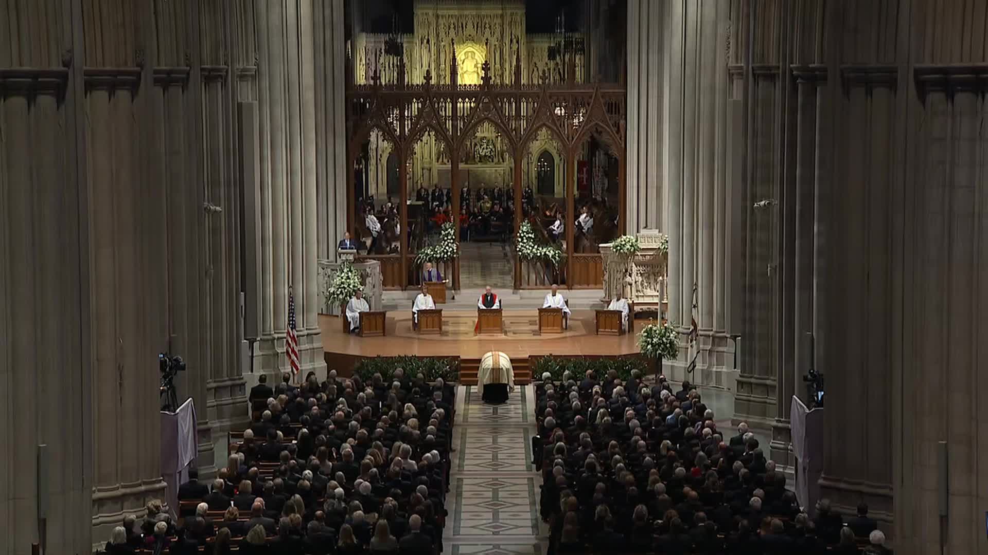 George W. Bush honors Dick Cheney in emotional eulogy at Former Vice ...