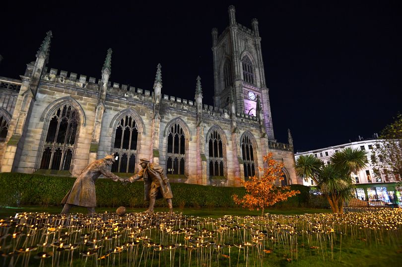 Garden of Light installation illuminates the Bombed Out Church
