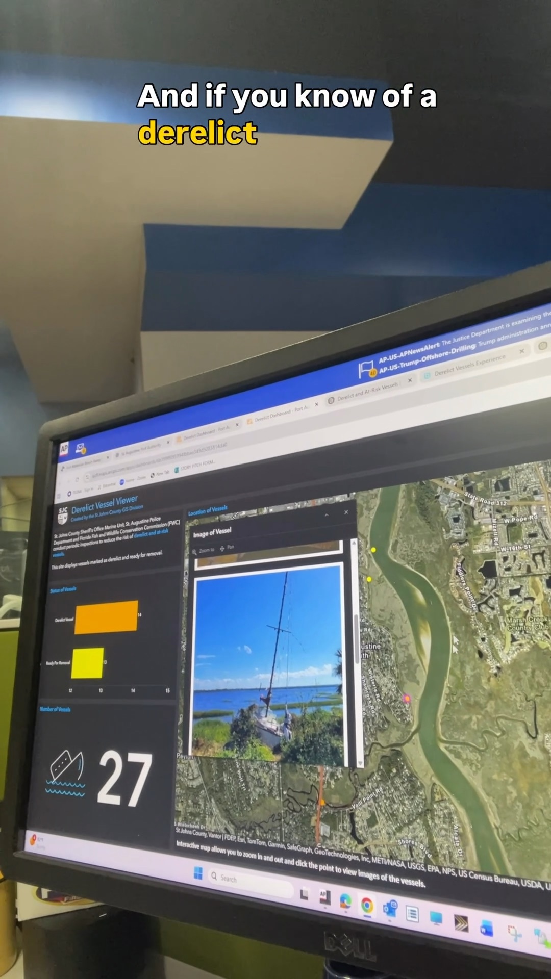 St. Johns County launches derelict boat map.