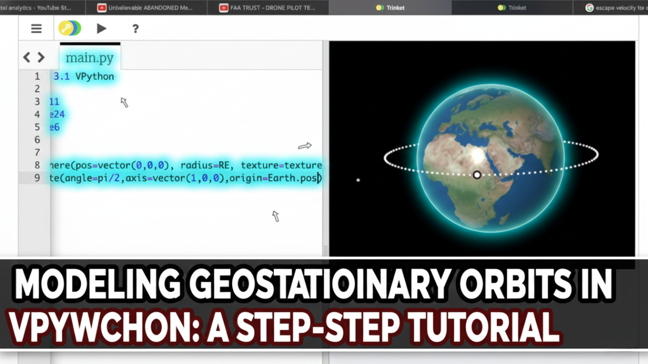 Modeling Geostationary Orbits in GlowScript VPython: A Step-by-Step ...