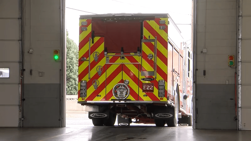 Albuquerque firefighters push in new truck for Station 22