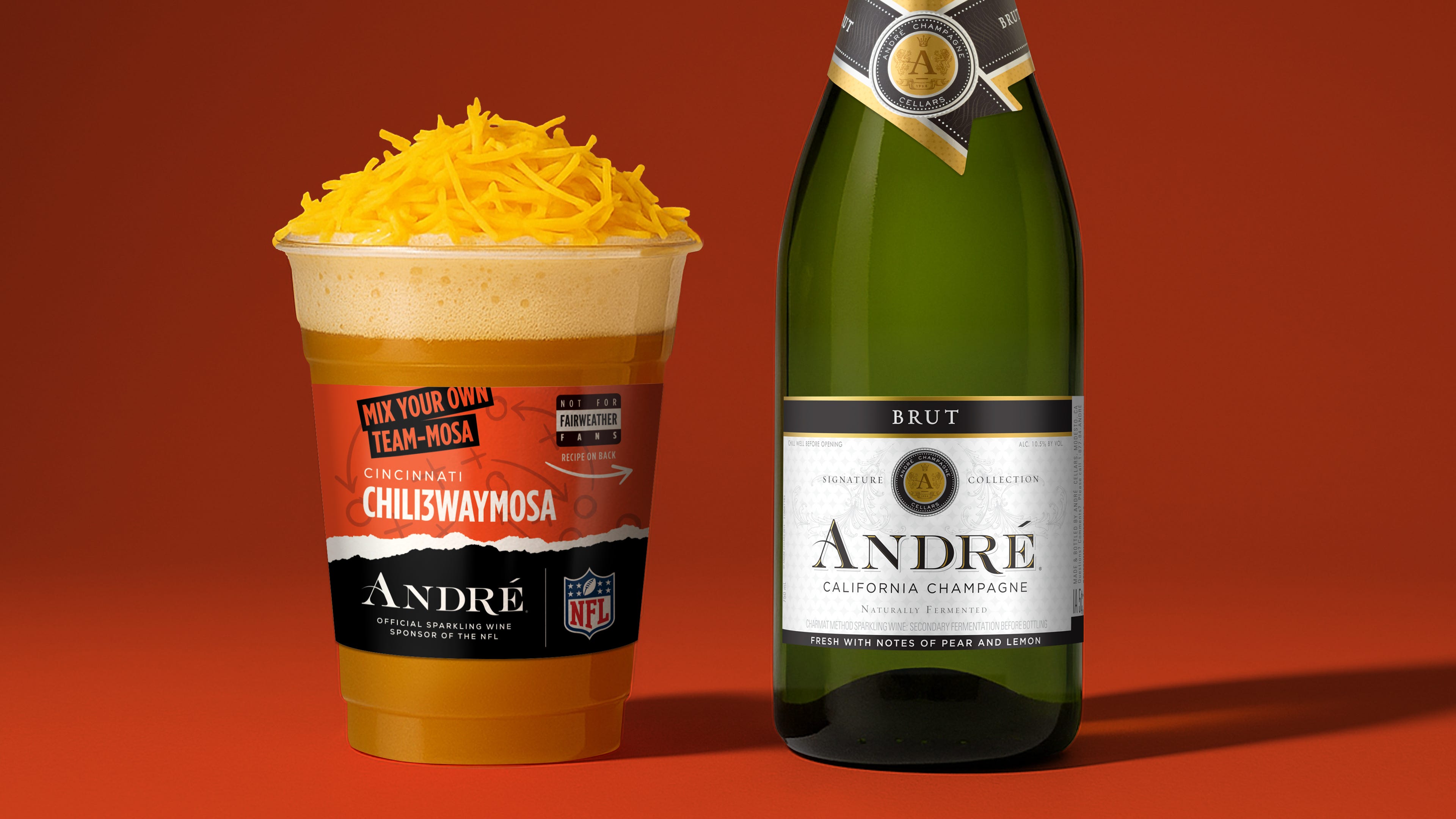 Every NFL team gets a themed mimosa. Bengals get 3-way pasta water ...