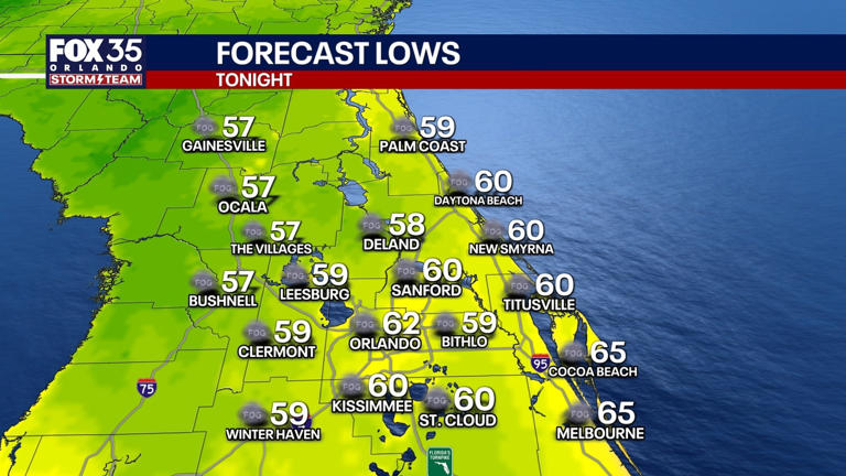 Orlando weather: Mostly clear, quiet, and cool night across Central Florida