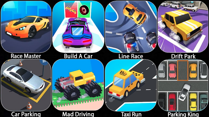 Top Mobile Games: Race Master 3D, Car Out, Build A Car, Drive Mad, Taxi ...