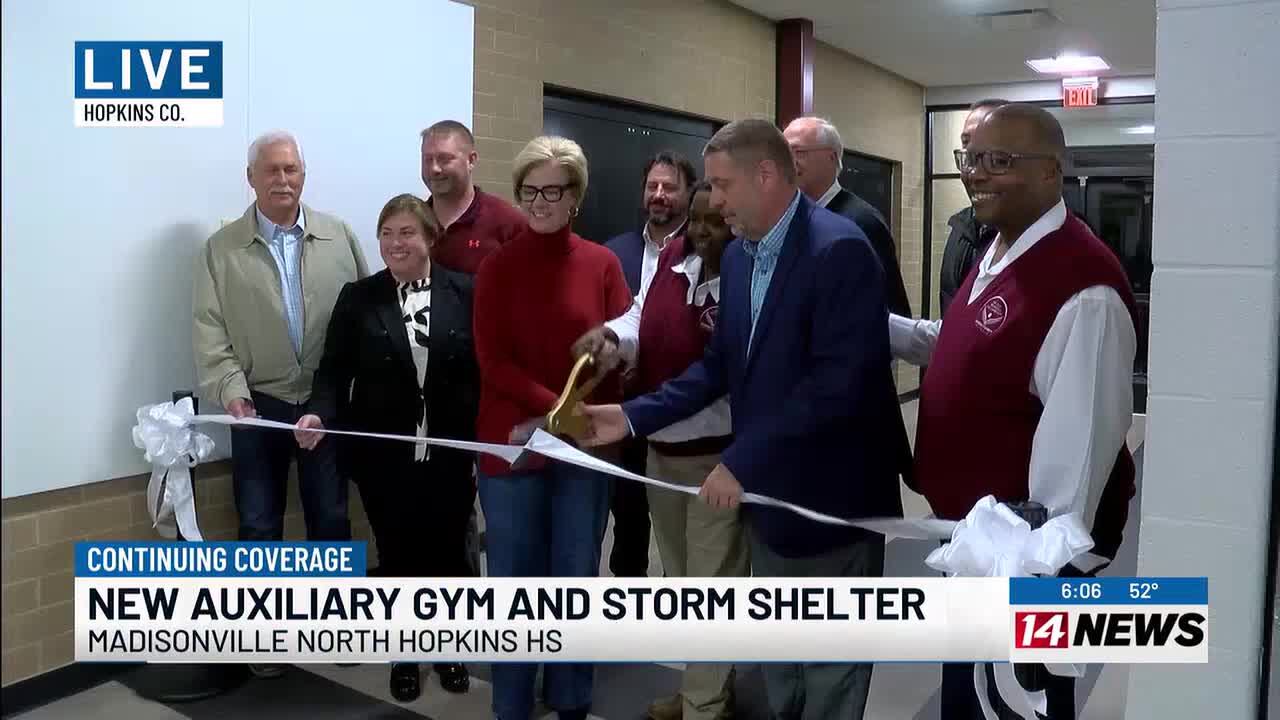 North Hopkins High School ribbon cutting for new storm shelter, gym