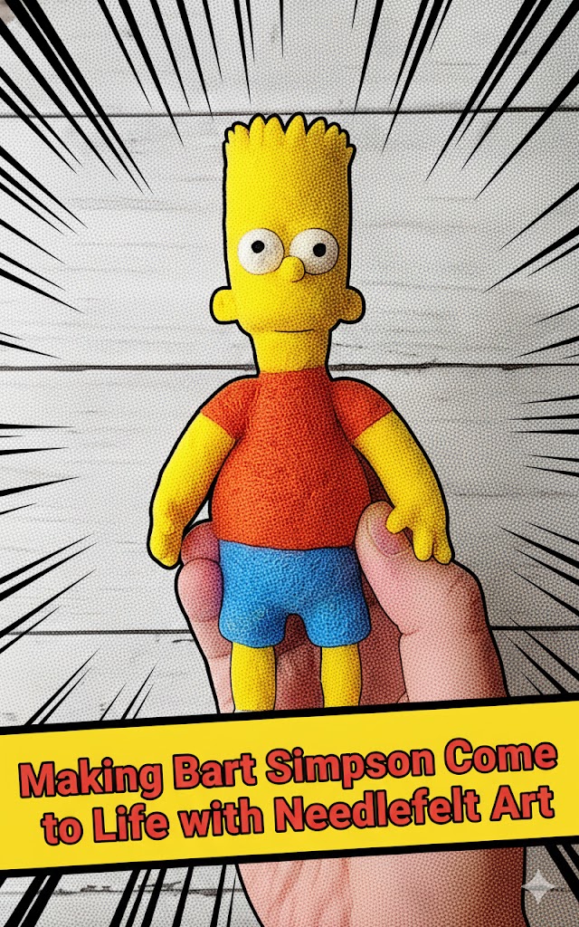 Making Bart Simpson Come to Life with Needlefelt Art