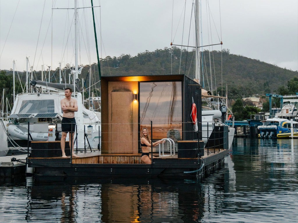 Melbourne’s floating sauna combines relaxation and city views