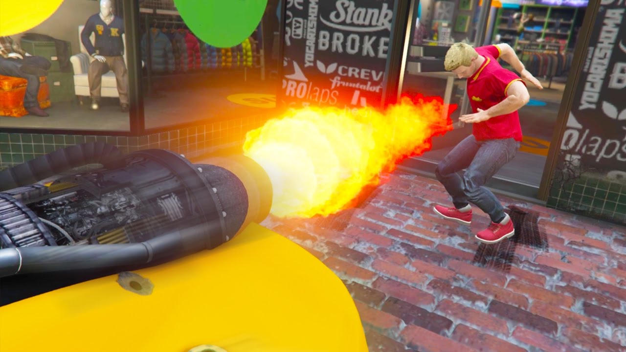 GTA 5 online - rocket car trolling! (GTA V online)