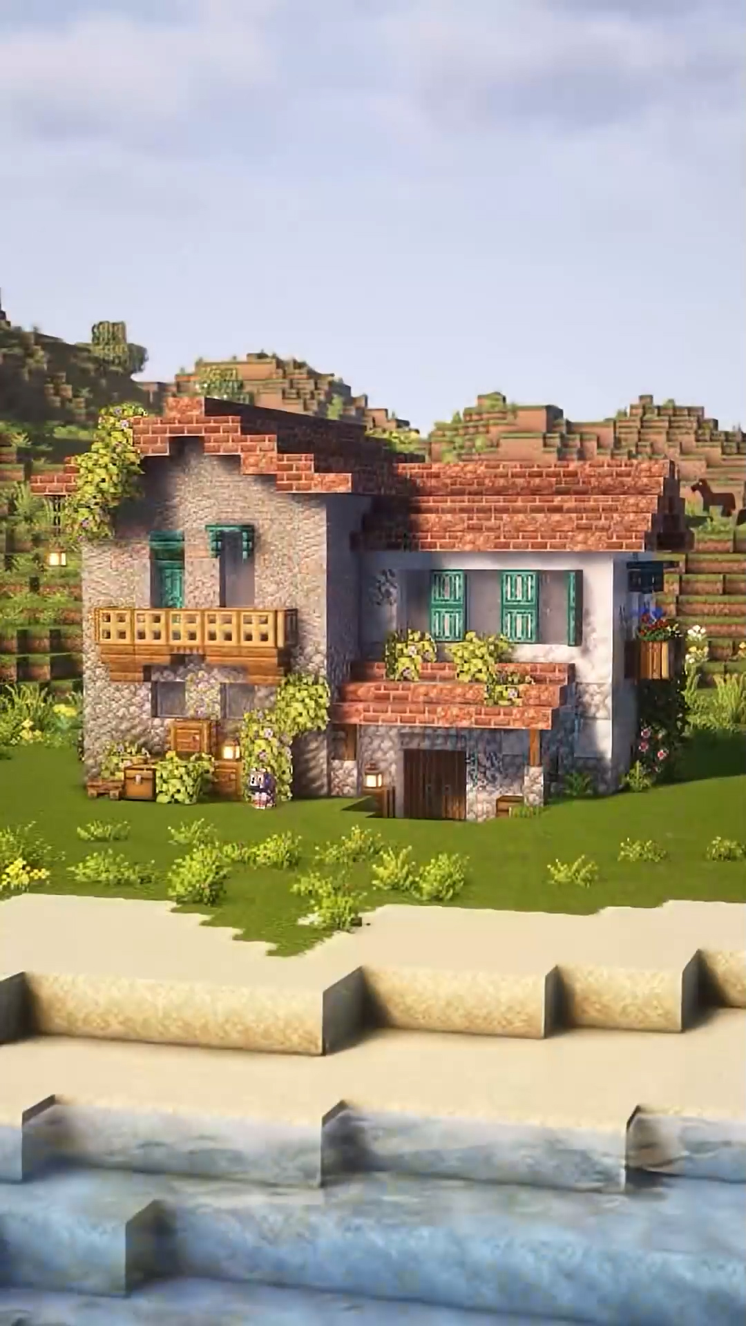 Minecraft Greek House with Classic Mediterranean Style