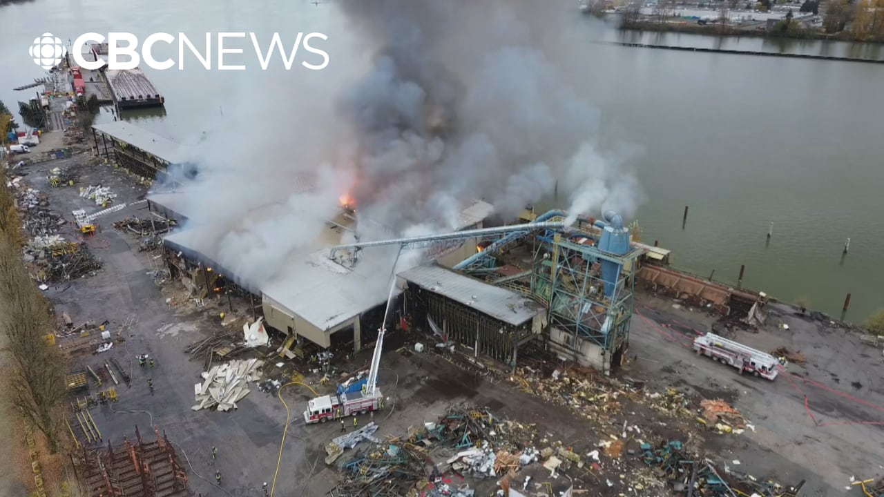 Fire at under-demolition Delta, B.C., lumber mill sends smoke billowing ...