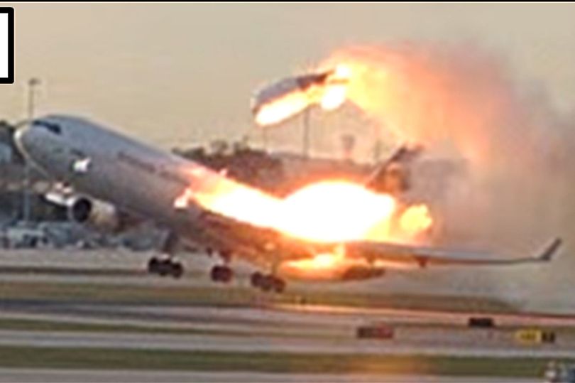 Terrifying new images show UPS plane's engine on fire prior to deadly ...