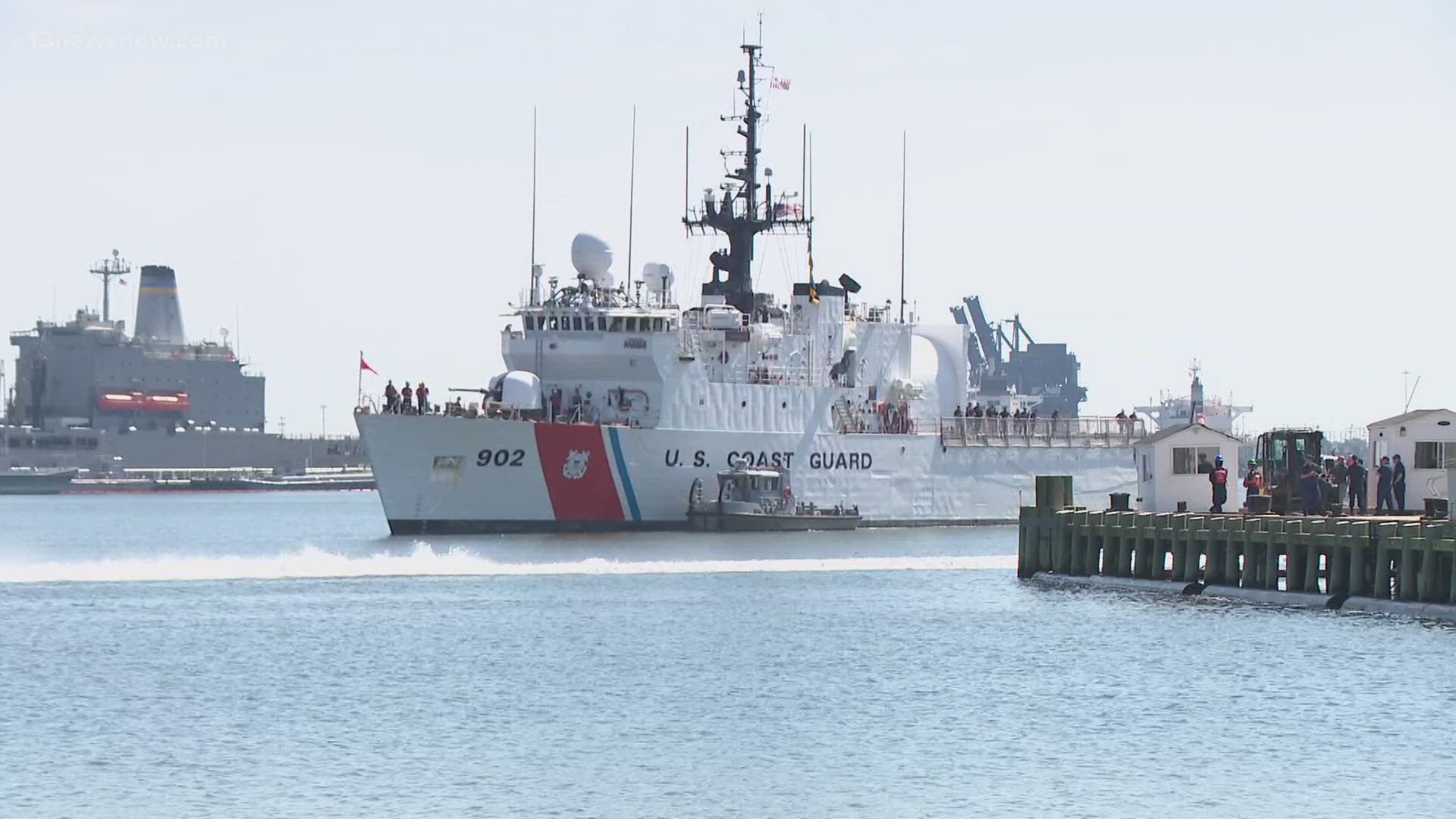 Crew of U.S. Coast Guard Cutter Tampa returning home after 67-day ...