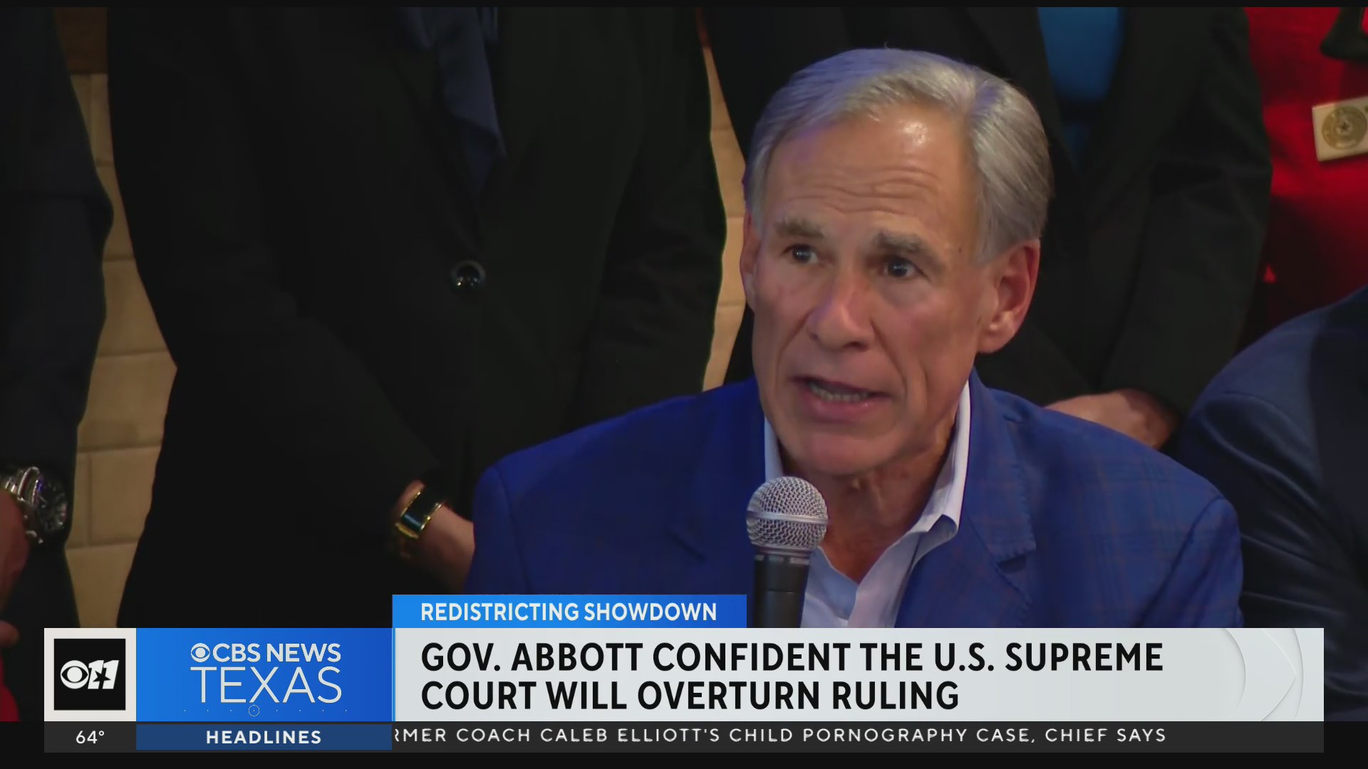 Gov. Abbott confident U.S. Supreme Court will overturn redistricting ruling