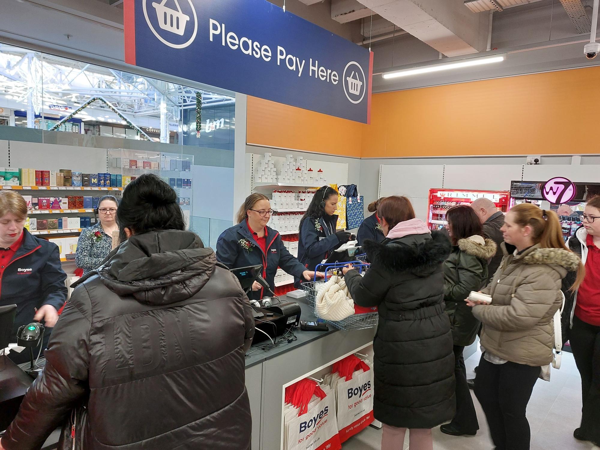 Watch as customers get their first look inside new Hartlepool Boyes store