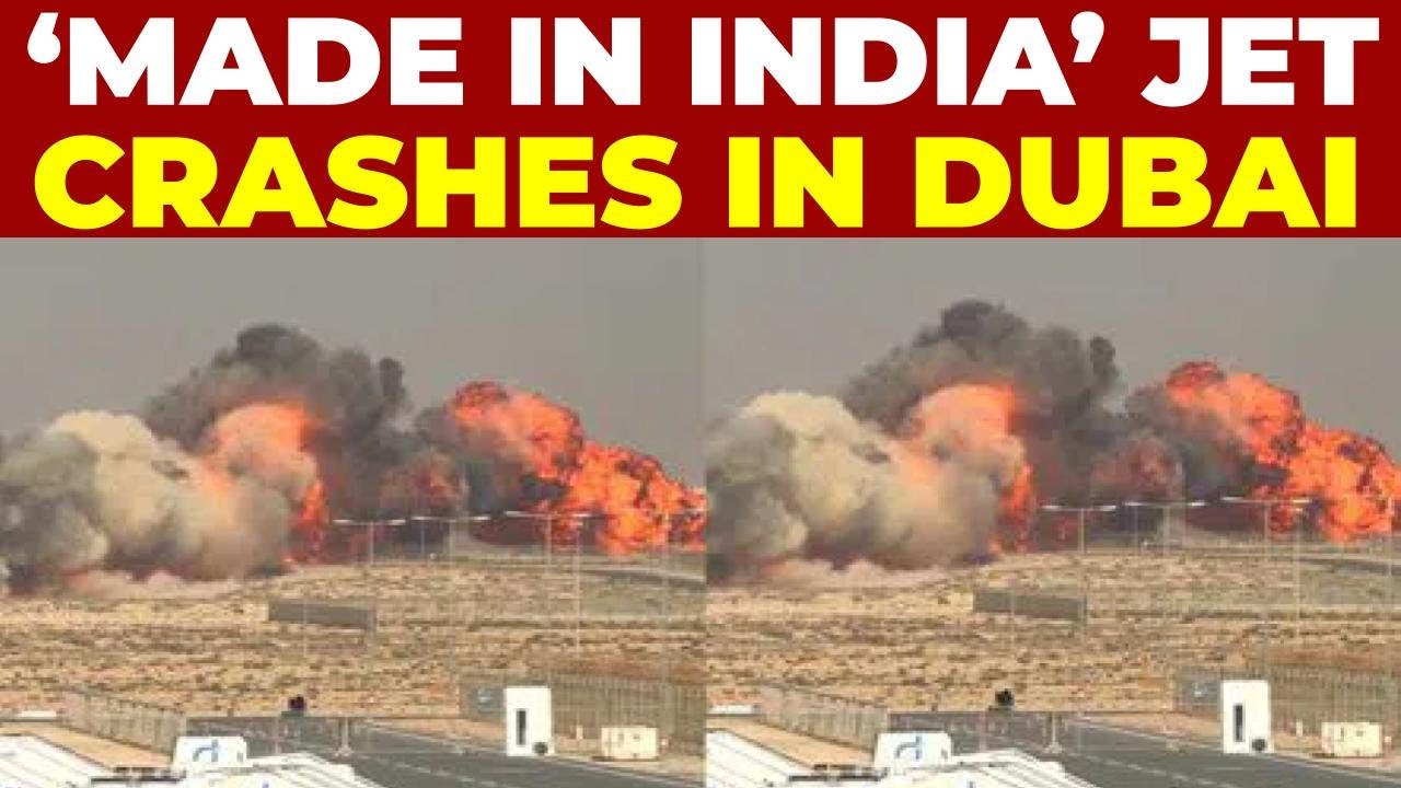 IAF Tejas Fighter Jet Crashes During Flying Display At Dubai Airshow