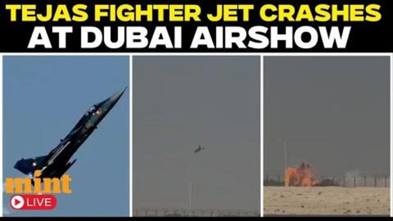 Tejas jet crash: Steep drop, fiery impact - Viral video captures moments before IAF plane ...