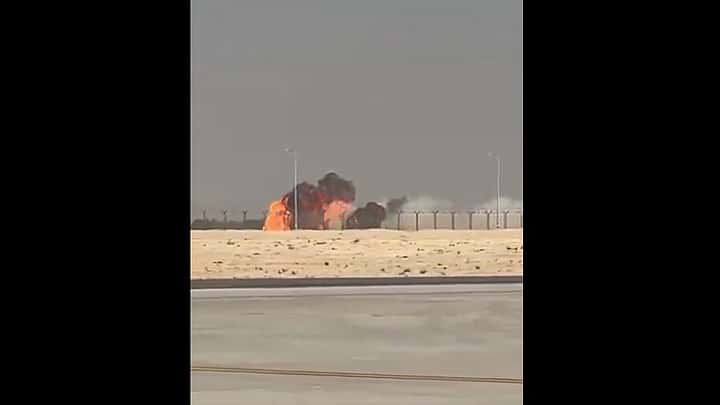 Video Shows The Moment When IAF Tejas Fighter Crashed At Dubai Air Show