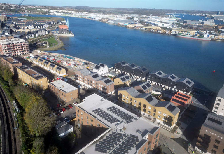 New drone images show progress on Rochester Riverside £419m ...