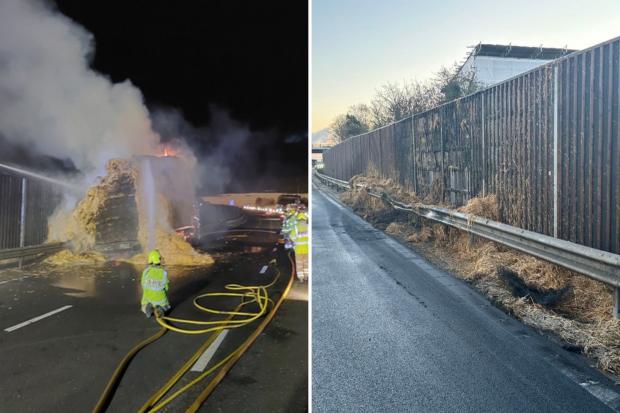 All but one lane reopens following huge M4 lorry fire