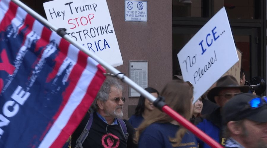 Border Report Live: Dozens protest ICE arrests inside San Diego’s ...