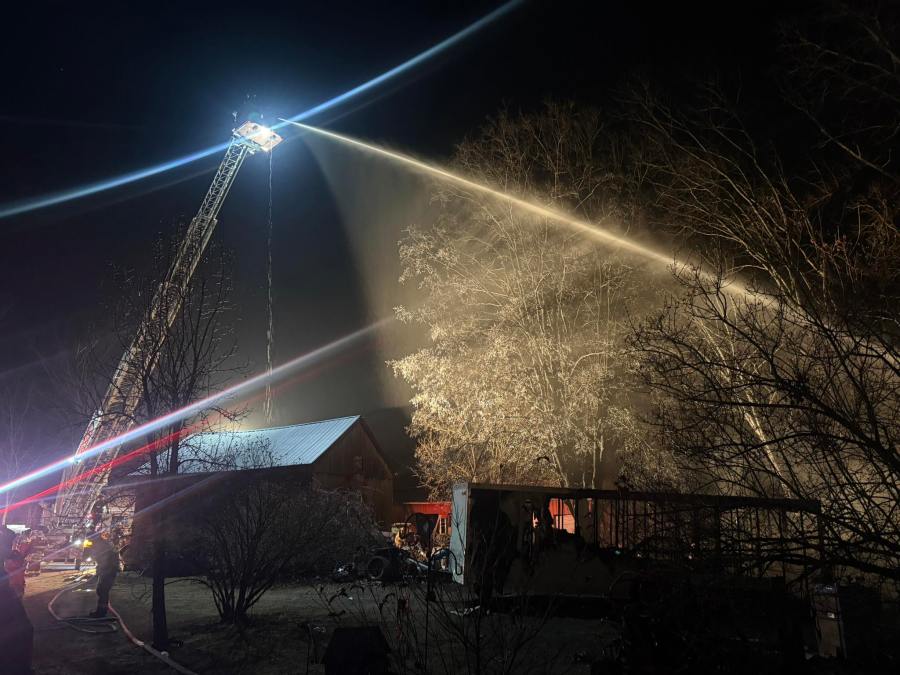 Barn fire shuts down Route 140 in East Windsor