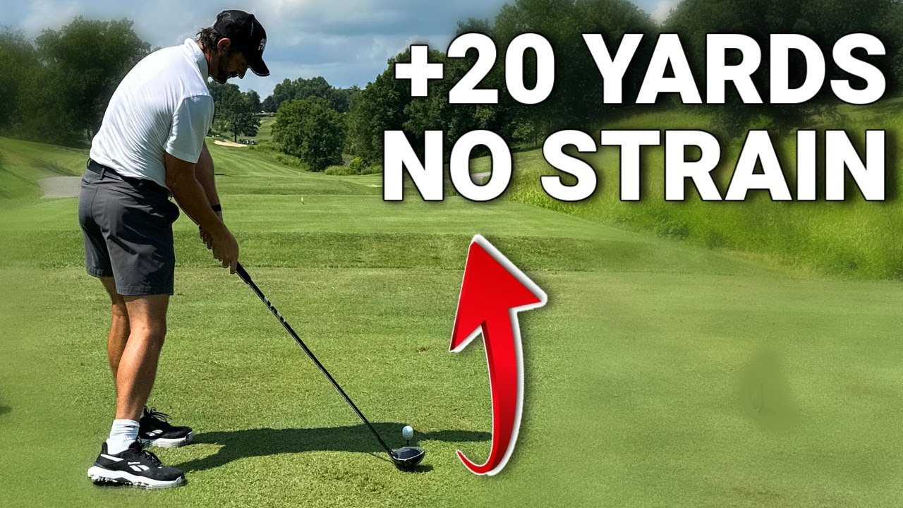 What happens when you swing at half speed? More yards. Seriously