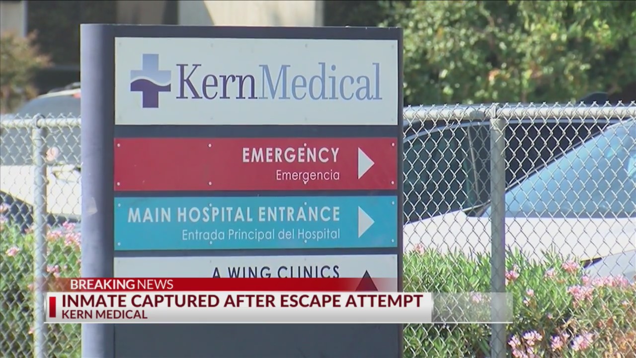 Inmate captured after escape attempt from Kern Medical