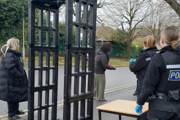 Knife screening arches and police at Bucks school entrances in operation