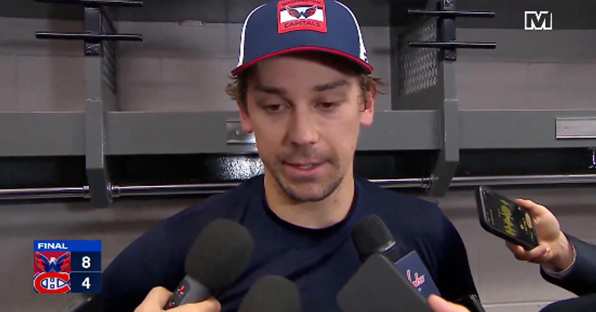 Dylan Strome gets emotional postgame talking about missing the birth of ...