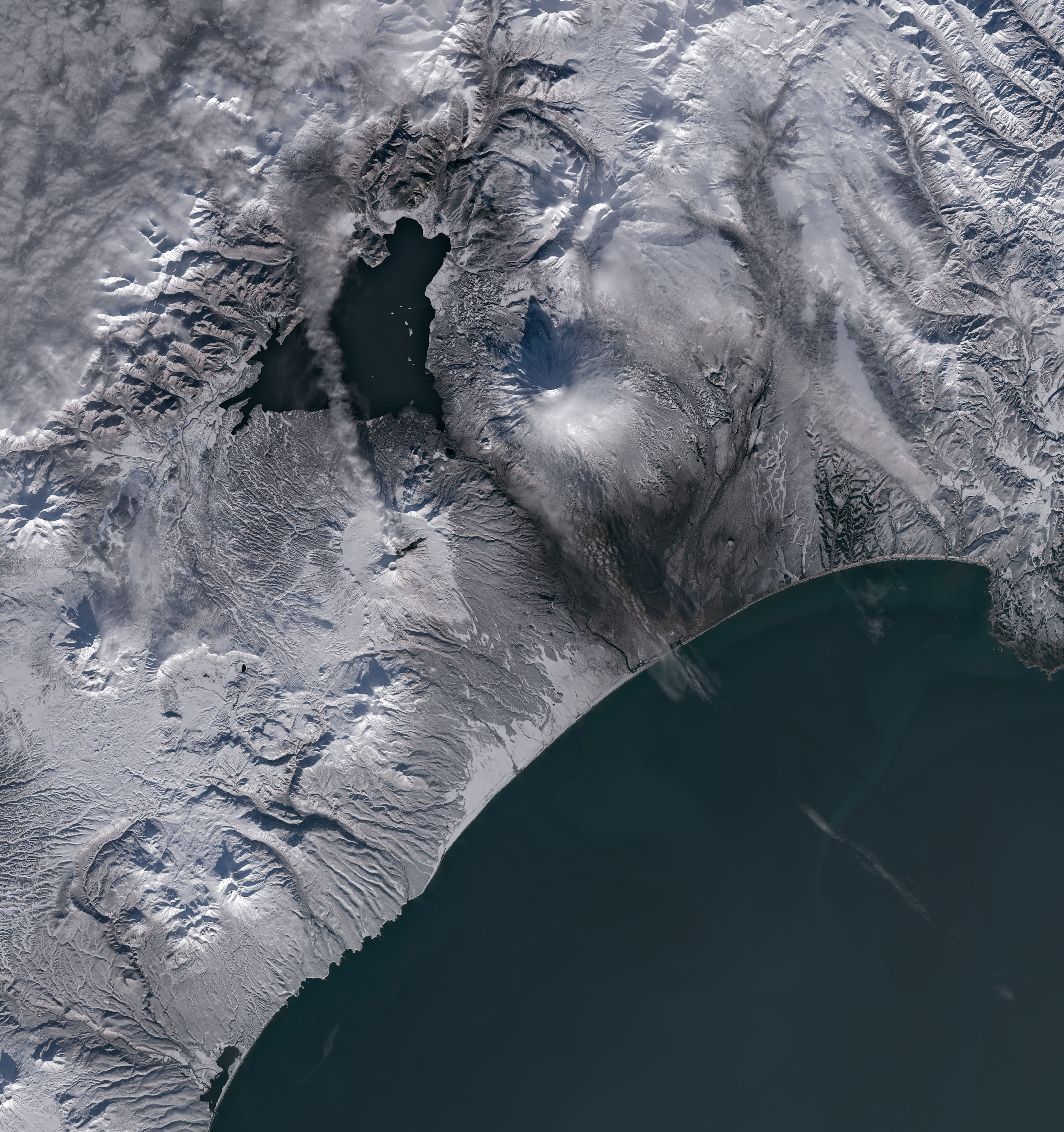 Satellite image shows volcano awoken from 400-year slumber