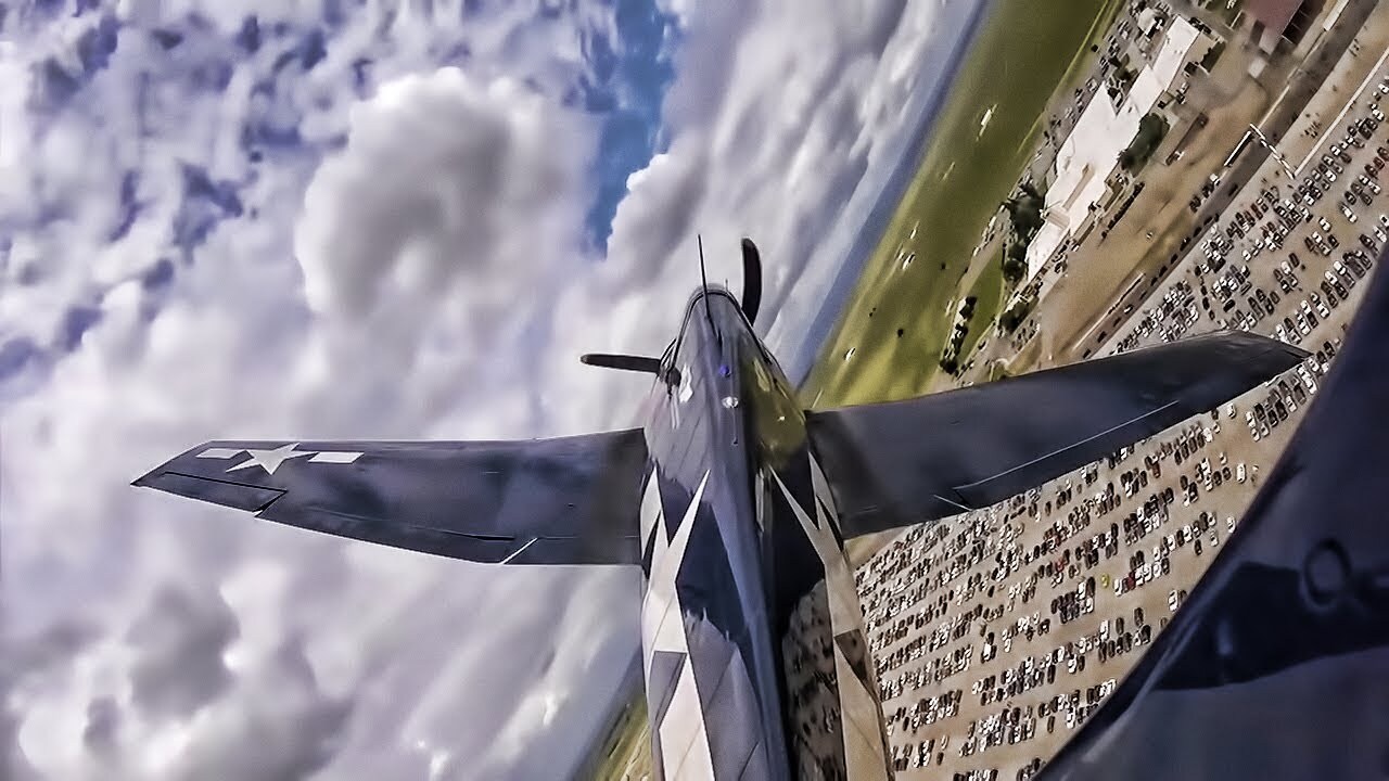 Restored WWII Era F6F Hellcat • POV Video From Tail