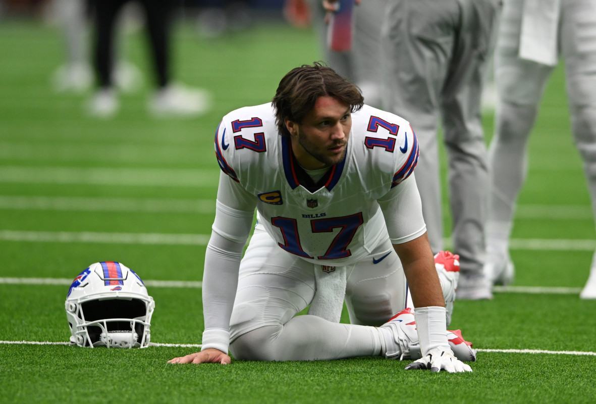 NFL fans express concern after seeing Josh Allen on crutches