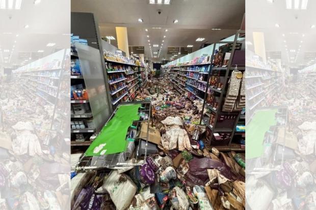 WATCH: Footage shows extensive flooding damage inside town Waitrose