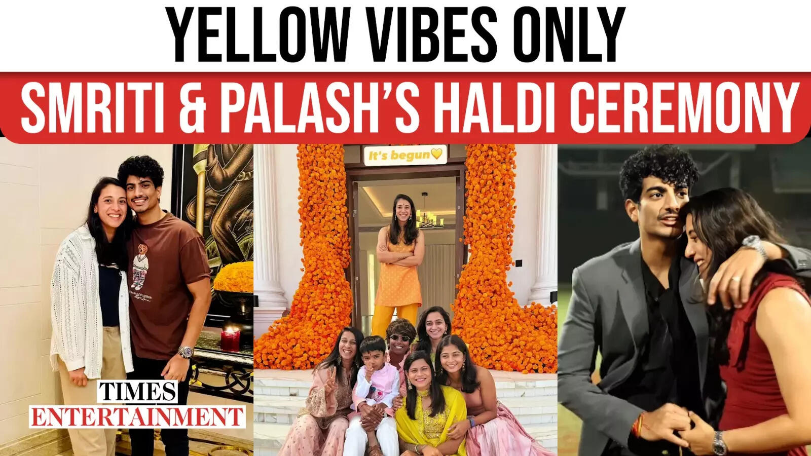 Smriti Mandhana & Palash Muchhal’s Haldi Ceremony Begins!
